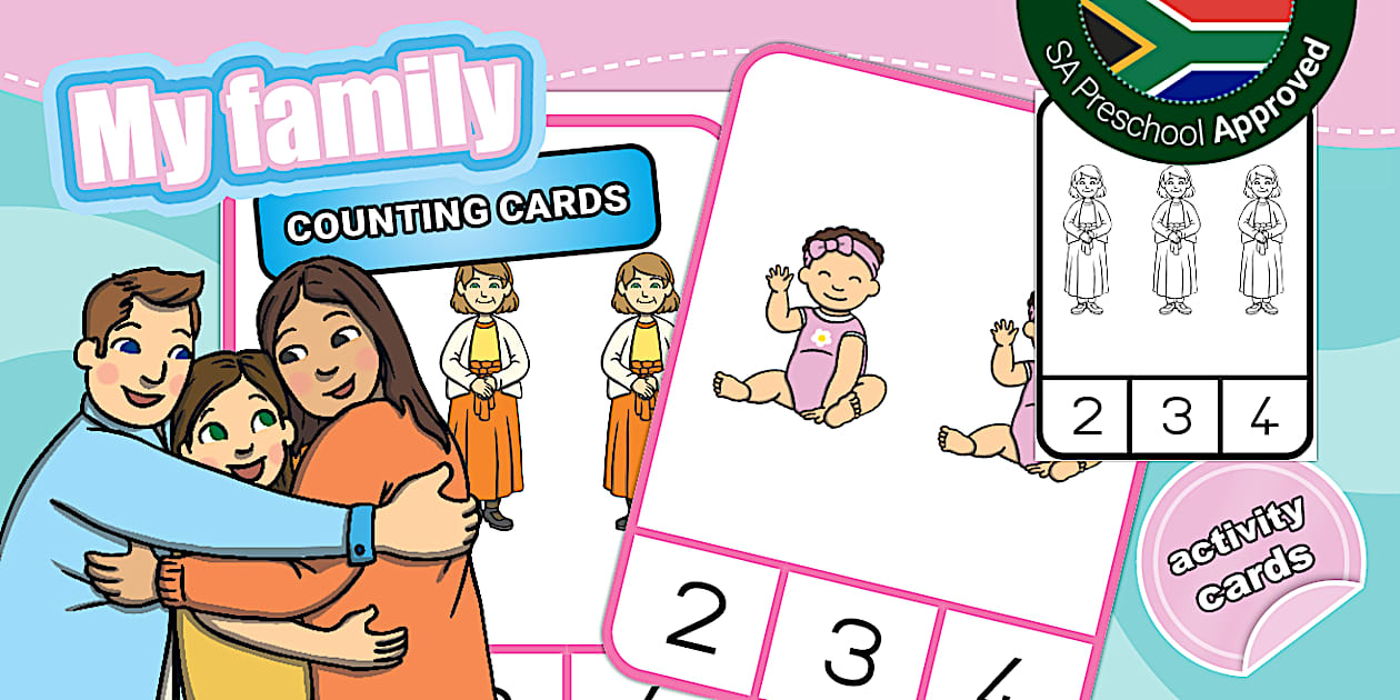 Preschool: My Family: Counting Cards