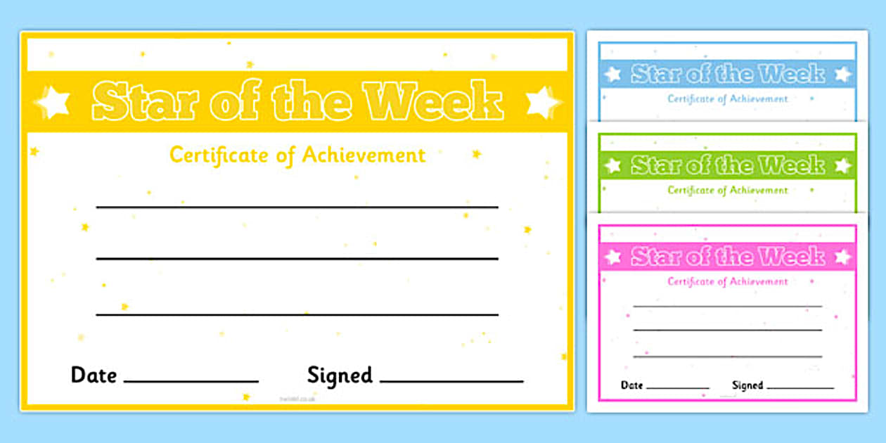 Editable Certificates for Older Children - Twinkl