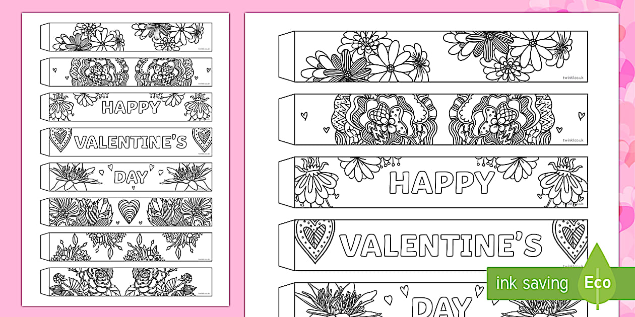 Valentine's Day Mindfulness Flowers Paper Chain Activity