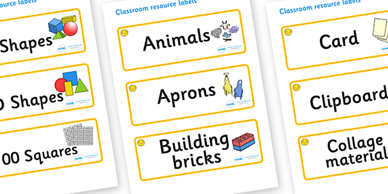 Welcome to our class- Smiley Face Themed Editable Classroom Resource Labels