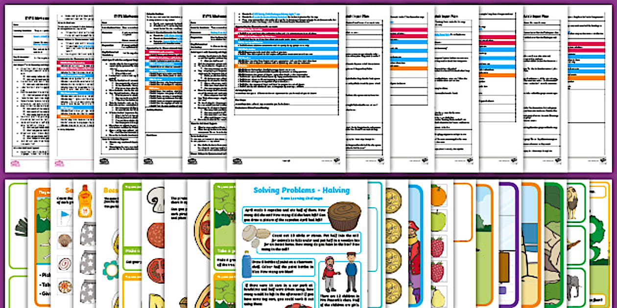 EYFS Maths: They Solve Problems Including Halving Adult Input Planning and