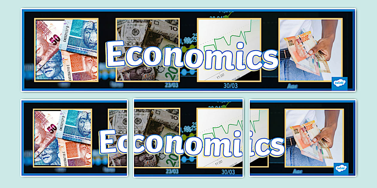 Economics Photo Display Banner (Teacher-Made) - Twinkl