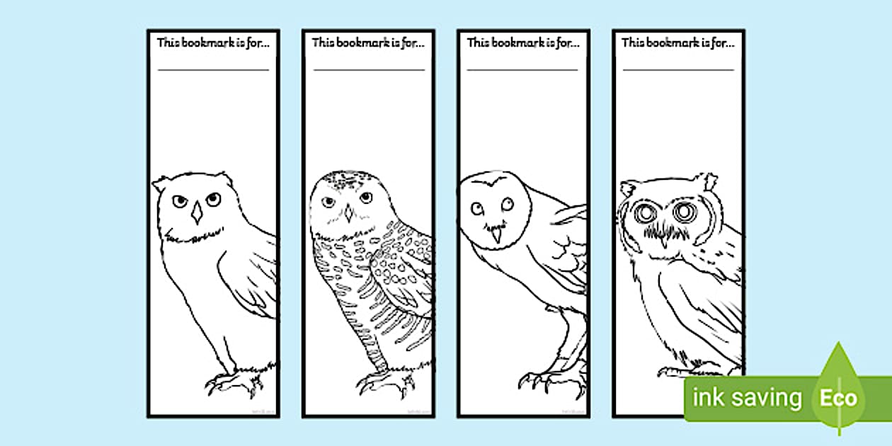 Owl Bookmarks to Colour - Colouring Pages (teacher made)