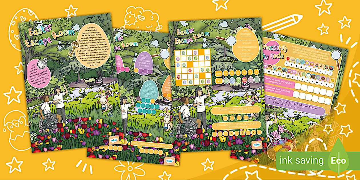 Easter Escape Room Activity (Ages 7 - 11) (teacher made)