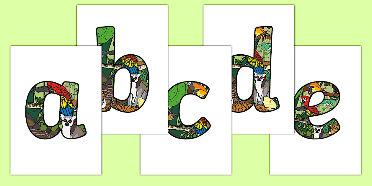 Jungle Themed Size Editable Display Lettering - Twinkl