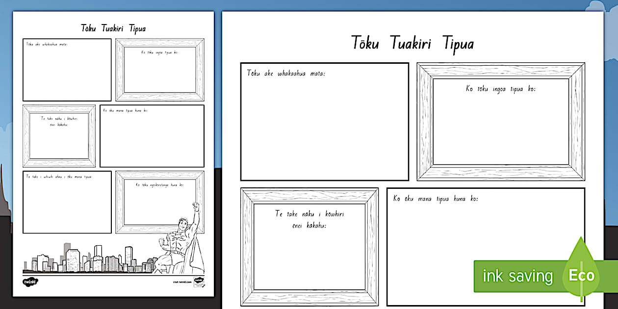 Superhero Transition Worksheet Te Reo Māori - Twinkl NZ