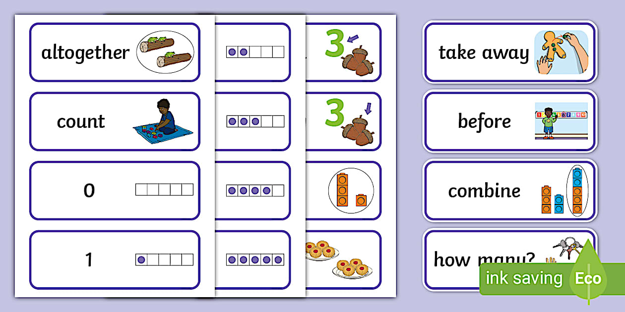 Vocabulary Cards: Supporting White Rose Maths 1, 2, 3, 4, 5