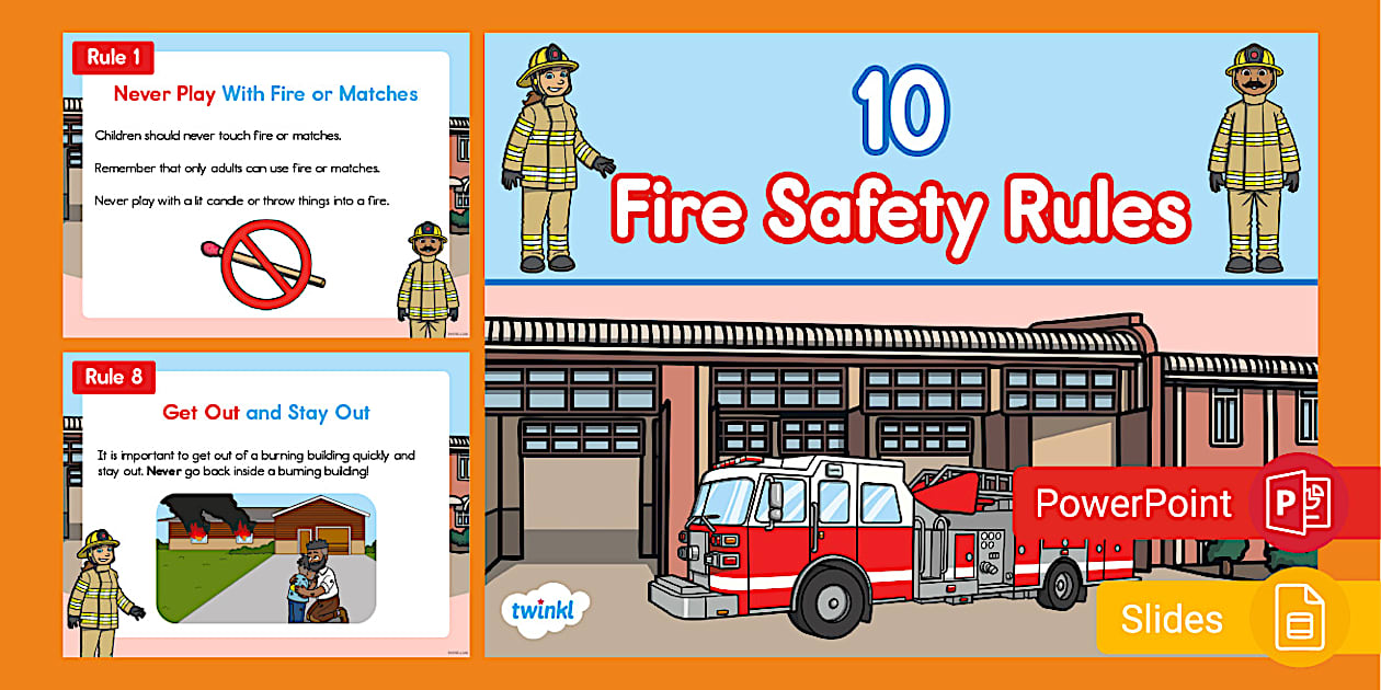10 Fire Safety Tips PowerPoint for Kids | Twinkl USA