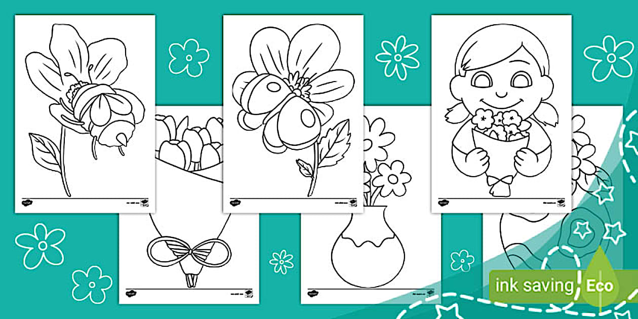 My First Flowers Colouring Pack (teacher made) - Twinkl