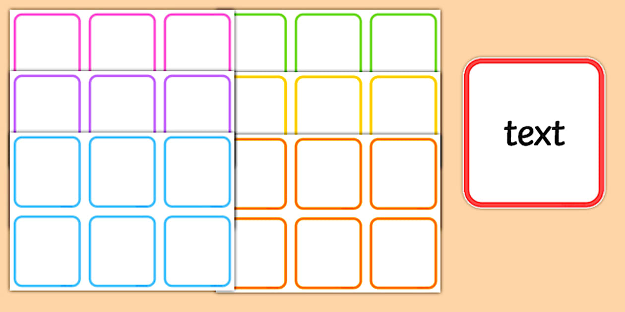 👉 Editable Colourful Boxes (teacher made) - Twinkl