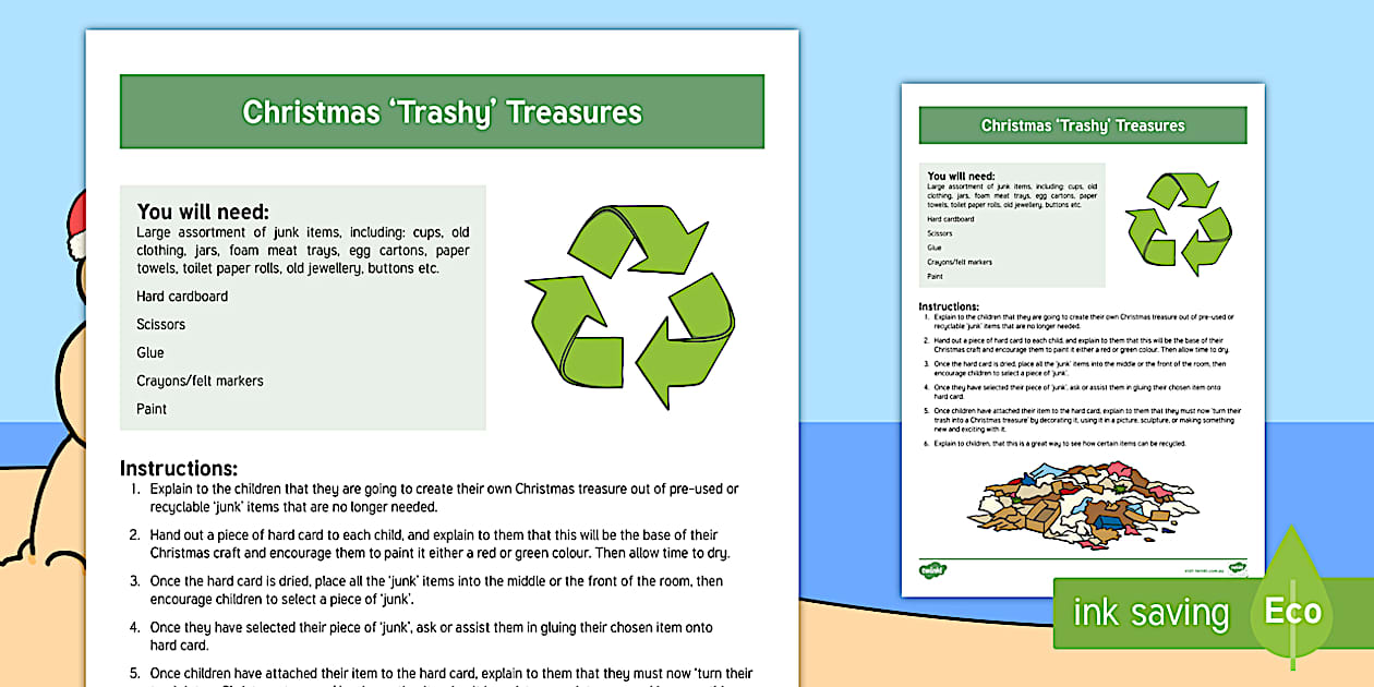 Christmas 'Trashy' Treasures Craft Instructions