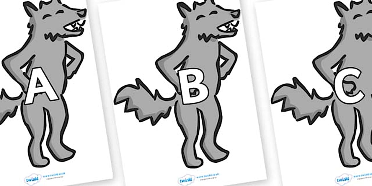 A-Z Alphabet on Wolf (teacher made) - Twinkl