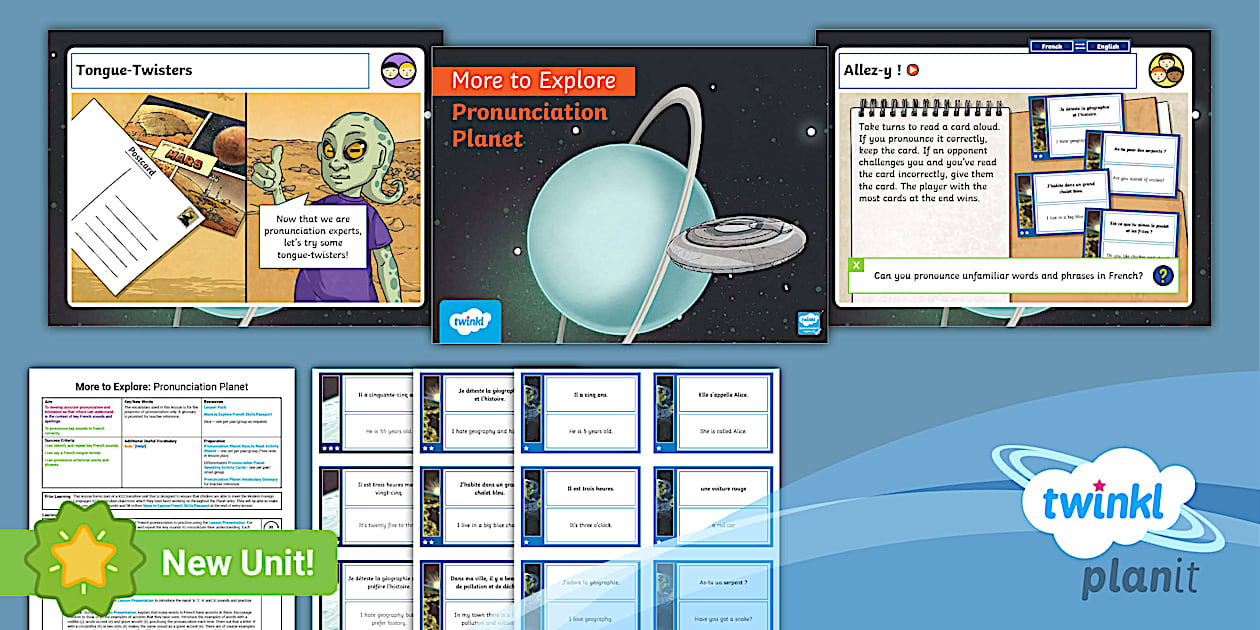 👉 PlanIt Year 6 French Lesson: Pronunciation Planet