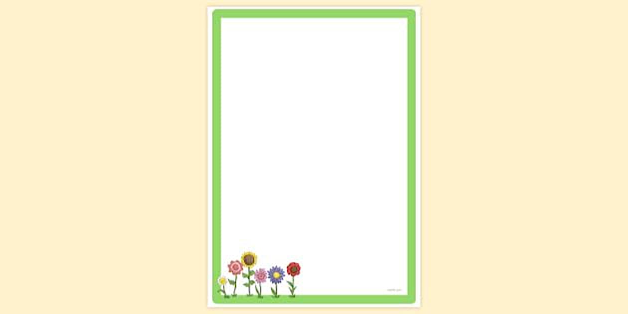 Flower Easy Page Border for KS2 | Page Borders | Twinkl