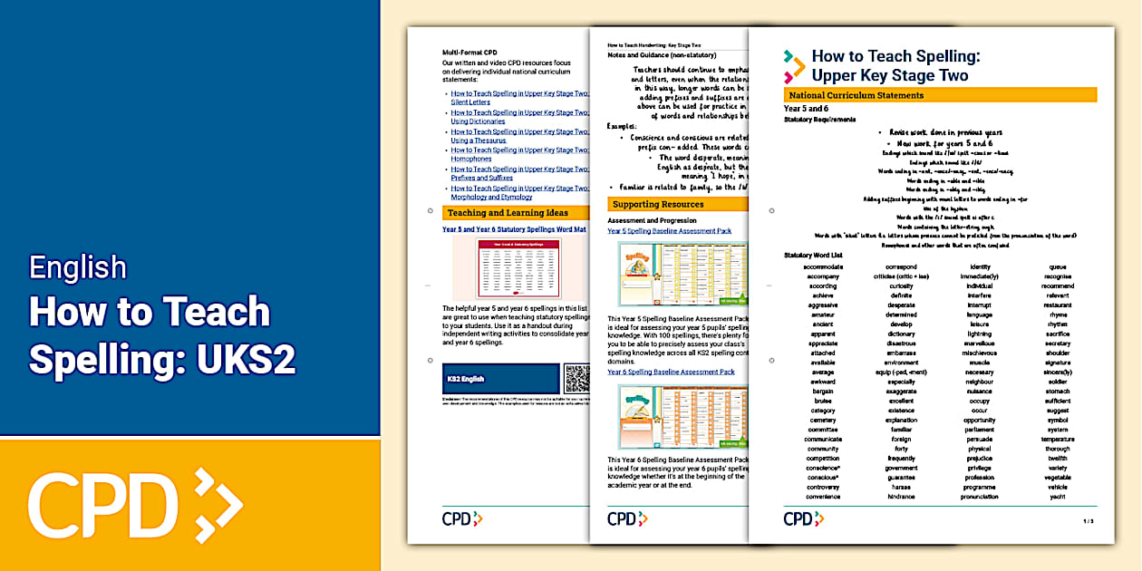 How to Teach Spelling: Upper Key Stage Two (Teacher-Made)
