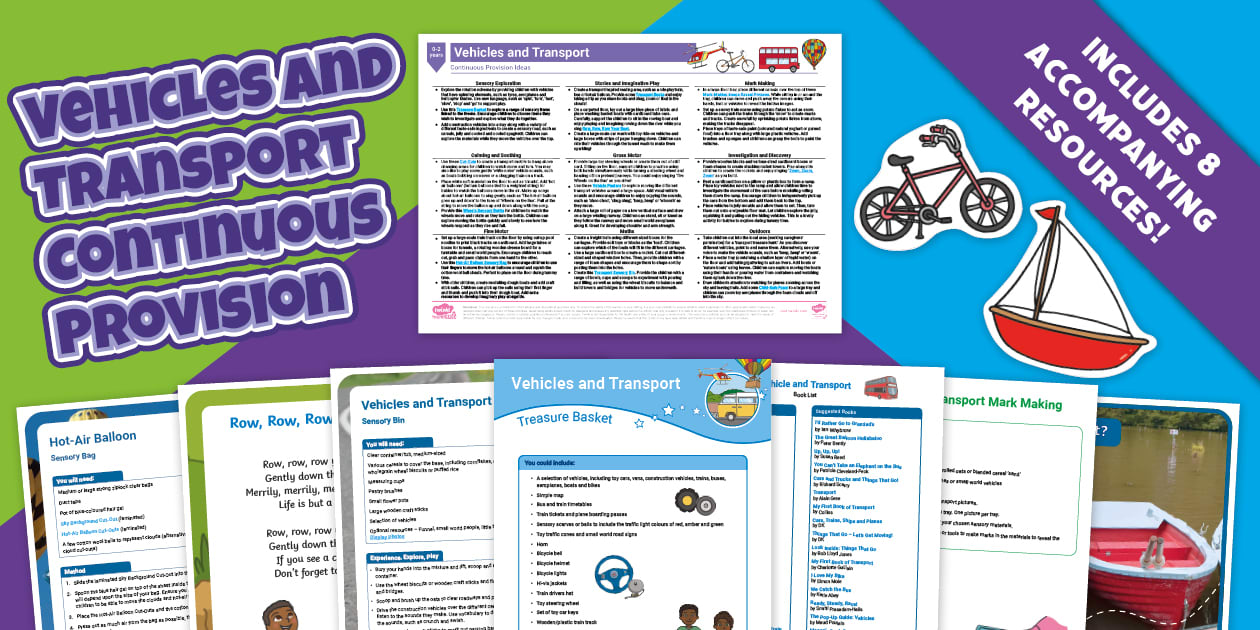 EYFS Transport Continuous Provision Resource Pack (Ages 0-2)
