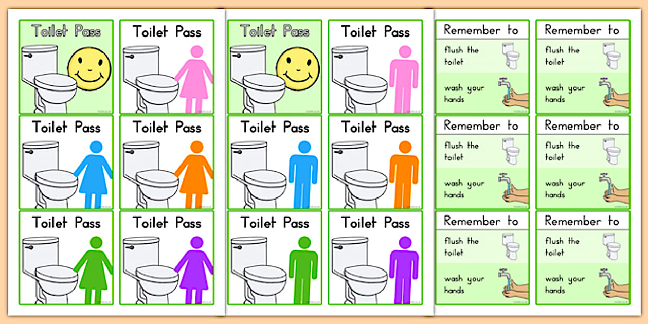 Toilet Passes (teacher made) - Twinkl