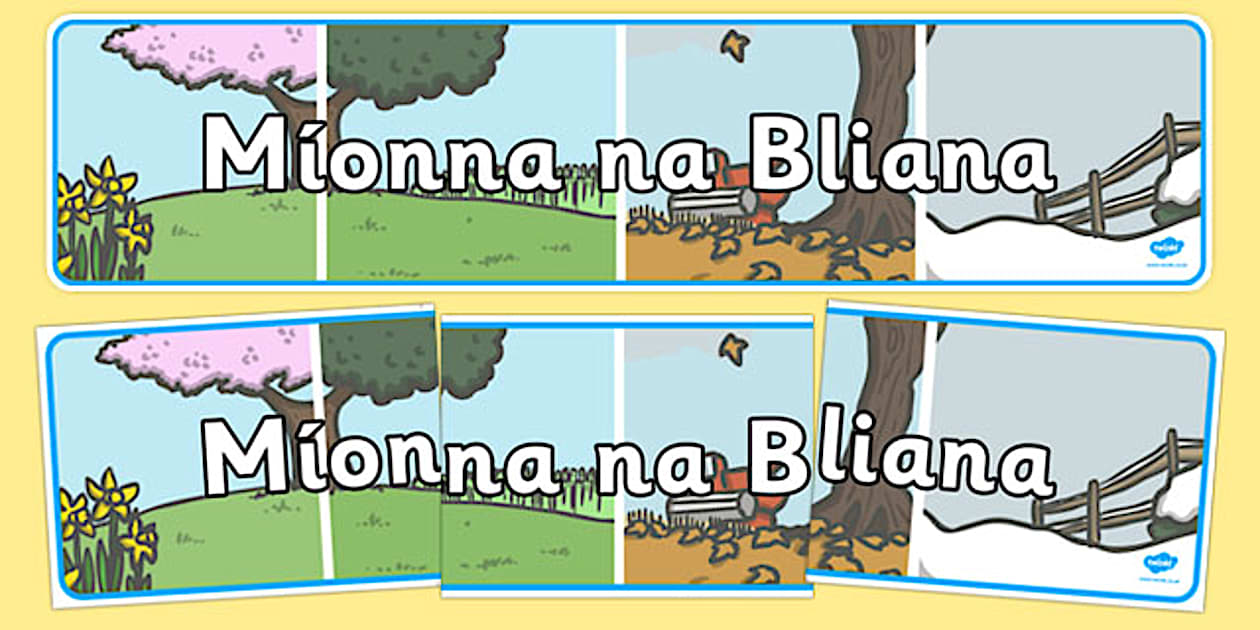 Míonna na bliana Display Banner Gaeilge (teacher made)