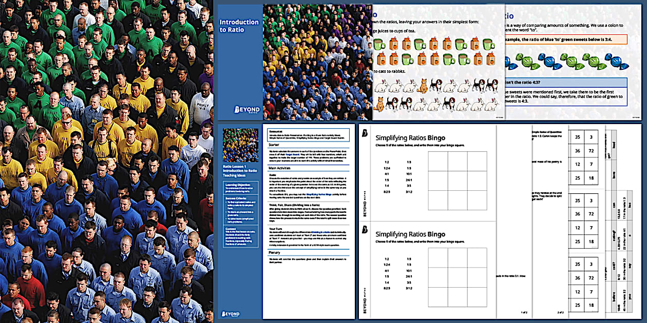 Ratio and Proportion Lesson 1: Introduction to Ratio: Beyond