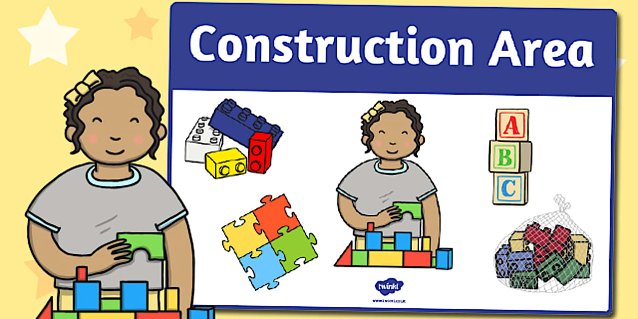 Editable Construction Area Sign (teacher made) - Twinkl