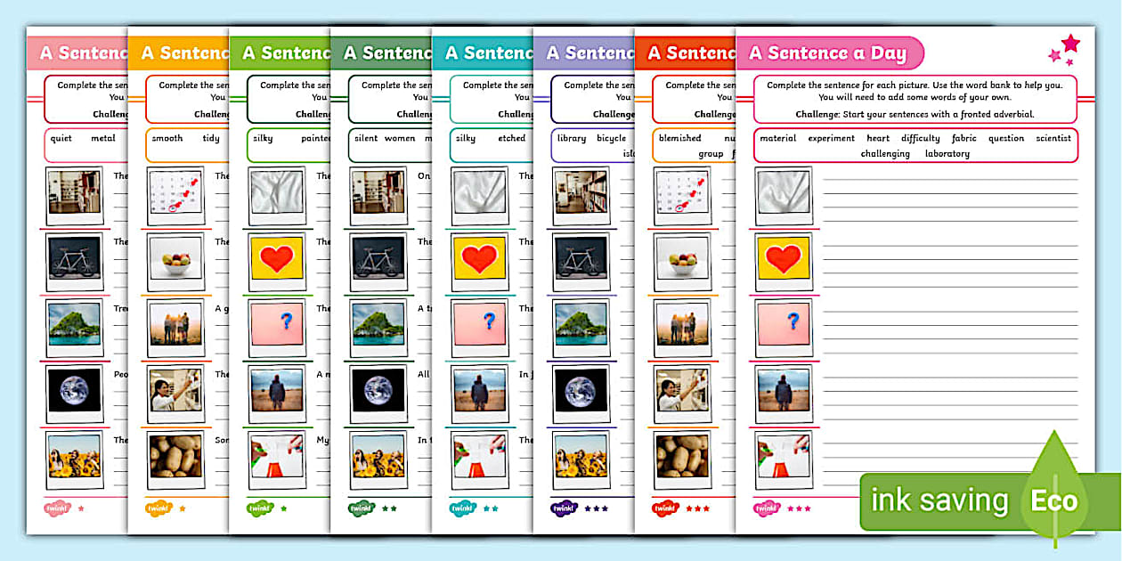 Year 4: A Sentence a Day Activity Sheets: Primary Resource