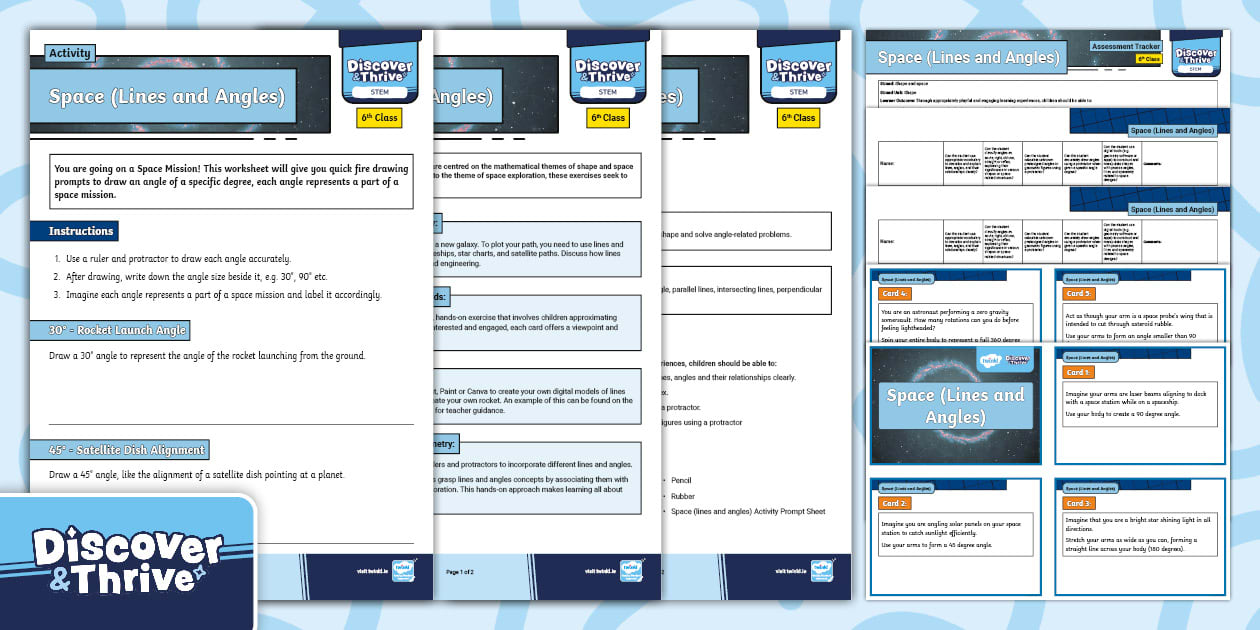Space (Lines and Angles) Activity Pack (teacher made)