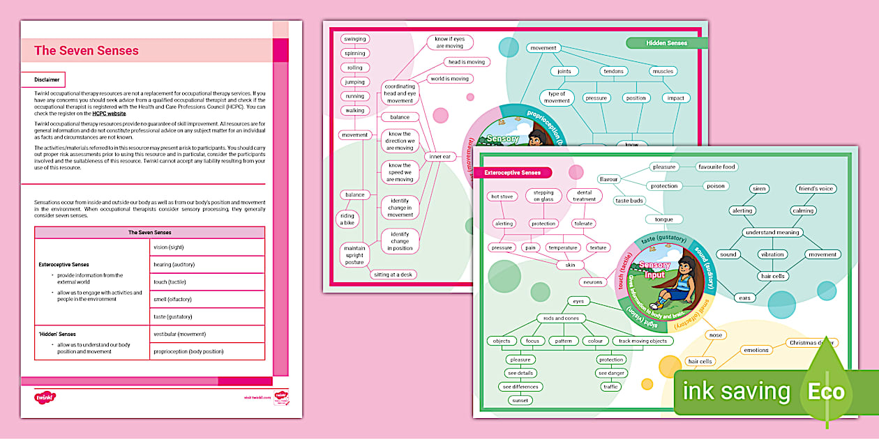 Identifying Sensory Needs: The Seven Senses Mind Map