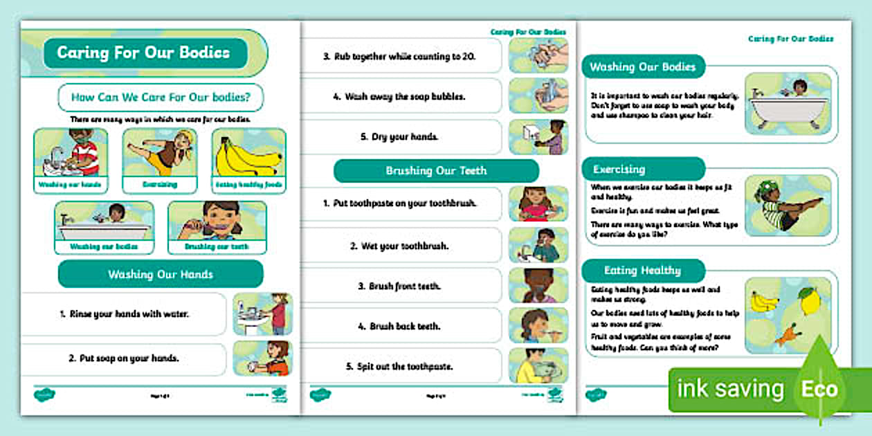 Caring For Our Bodies Fact File - Twinkl