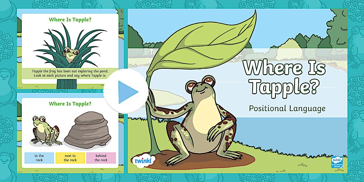 👉 Positional Language Frog PowerPoint Game - Twinkl