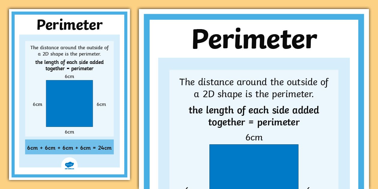 👉 Simple Perimeter Poster (teacher made) - Twinkl