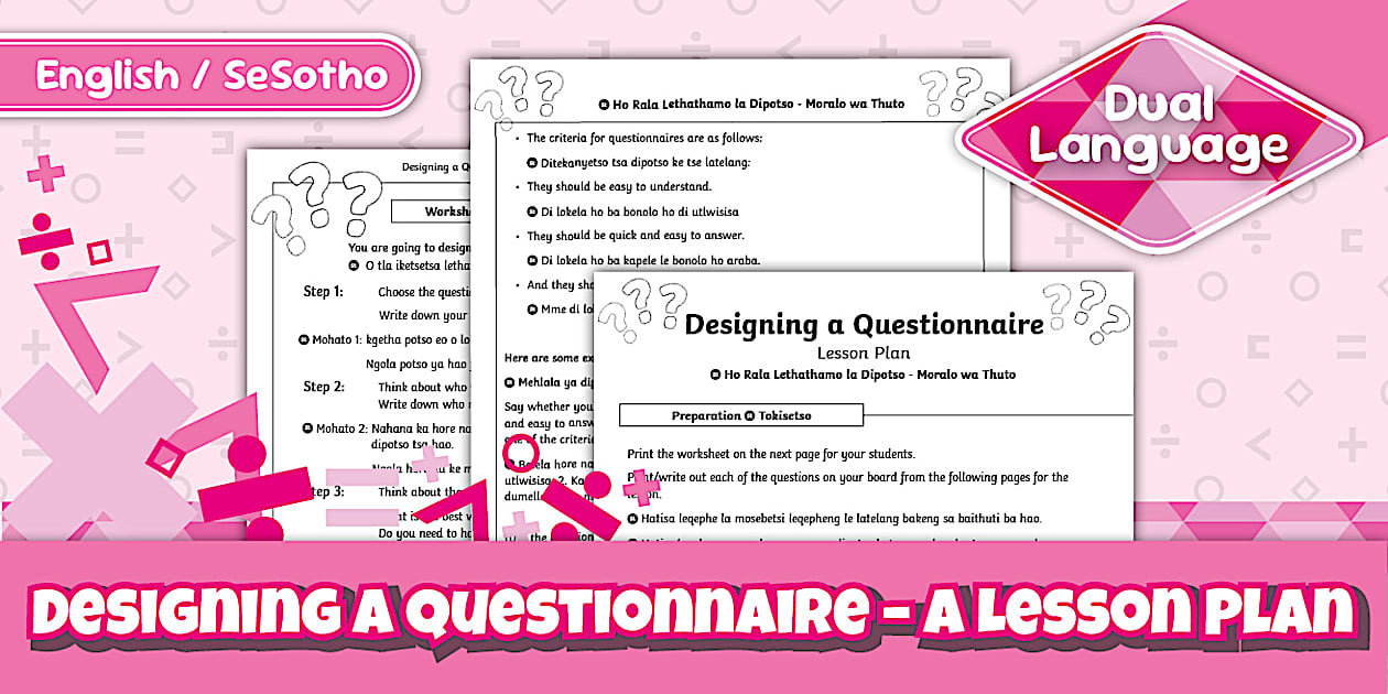Gr7 Maths Term 4 Designing a Questionnaire – A Lesson Plan