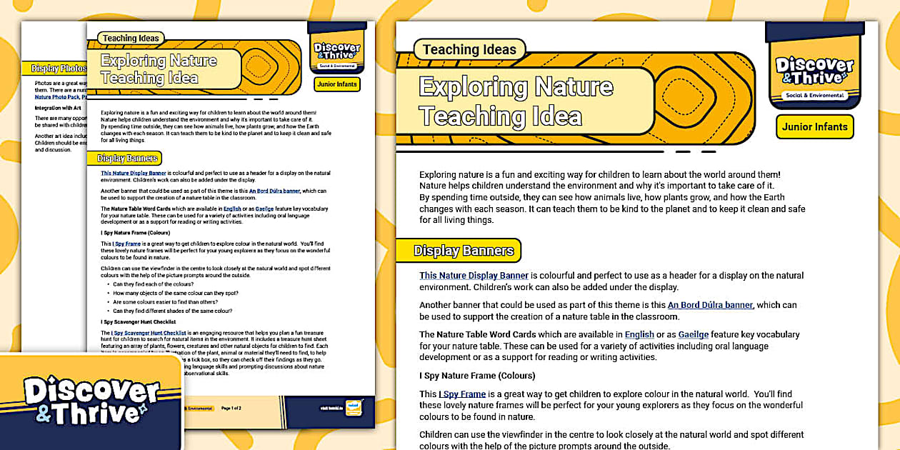 SEE Exploring Nature Teaching Ideas (Teacher-Made) - Twinkl