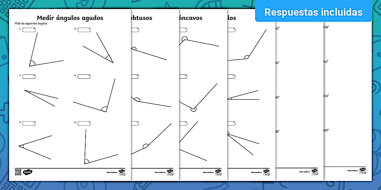 Ficha de actividad: Medir y dibujar ángulos - Twinkl