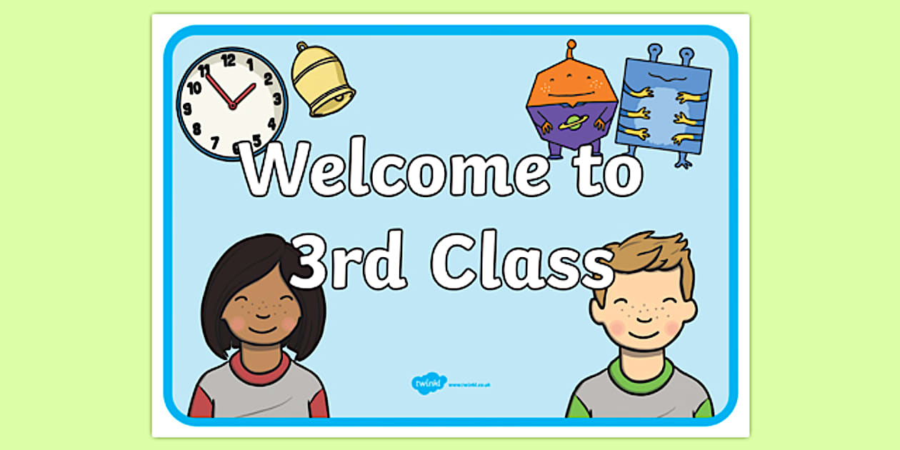 Editable Welcome to 3rd Class Display Posters - Twinkl