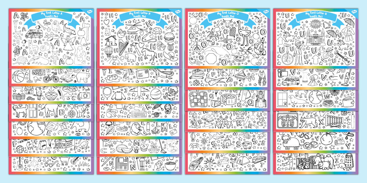 My First Letter Doodle Mat Bumper Pack (teacher made)