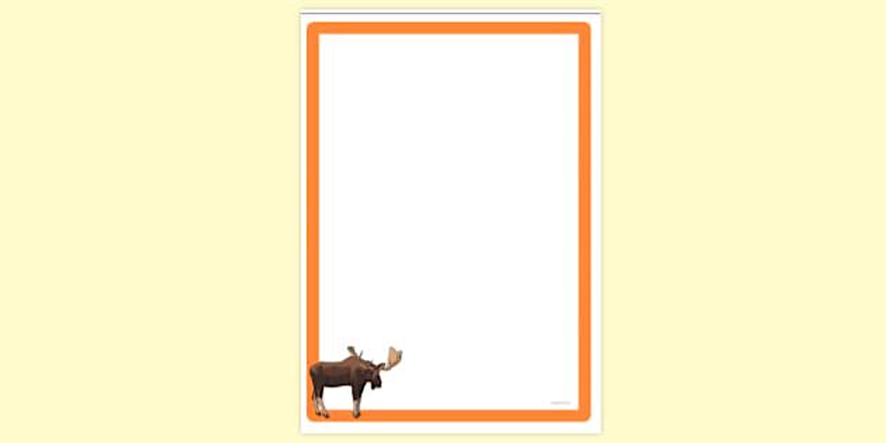 Simple Blank Moose Page Border | Page Borders | Twinkl