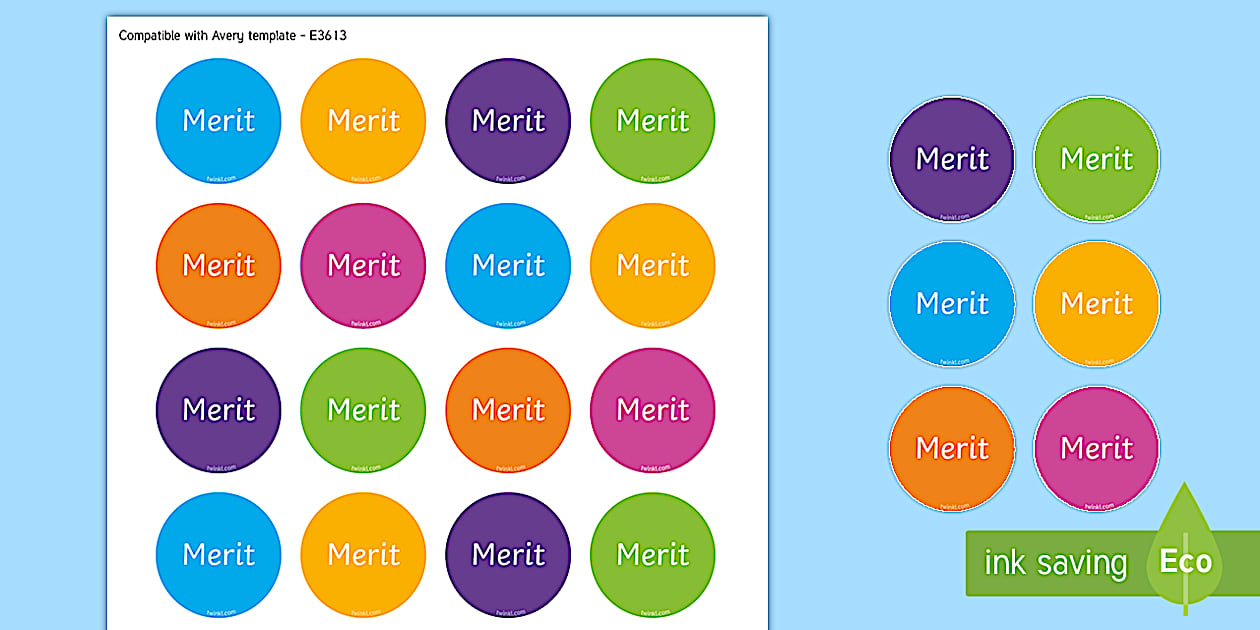School Merit Stickers