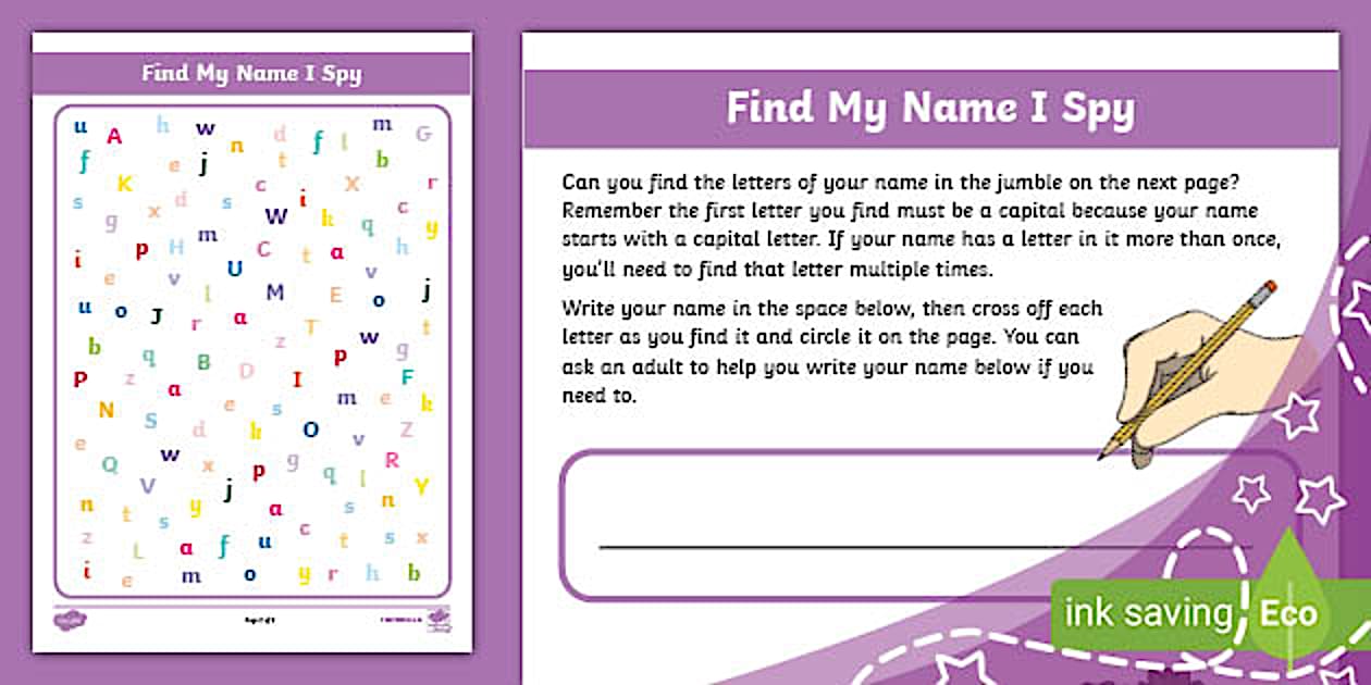 Find My Name I Spy (teacher made) - Twinkl