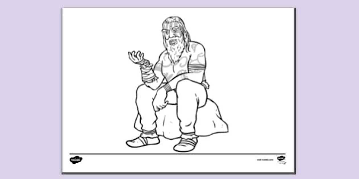 Injured Warrior 4 Colouring Sheet | Colouring Sheets