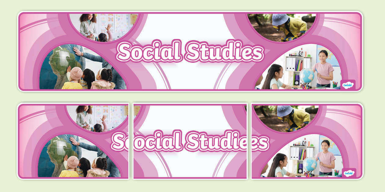 CfE Areas of Learning - Social Studies Display Banner