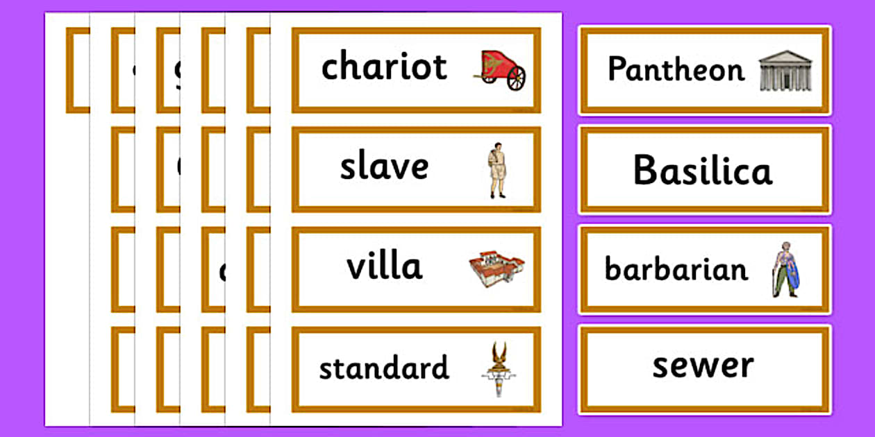 Roman Empire Topic Word Cards (teacher made) - Twinkl