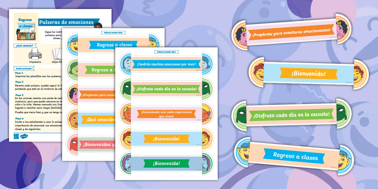 Regreso a clases - pulseras (Hecho por educadores) - Twinkl