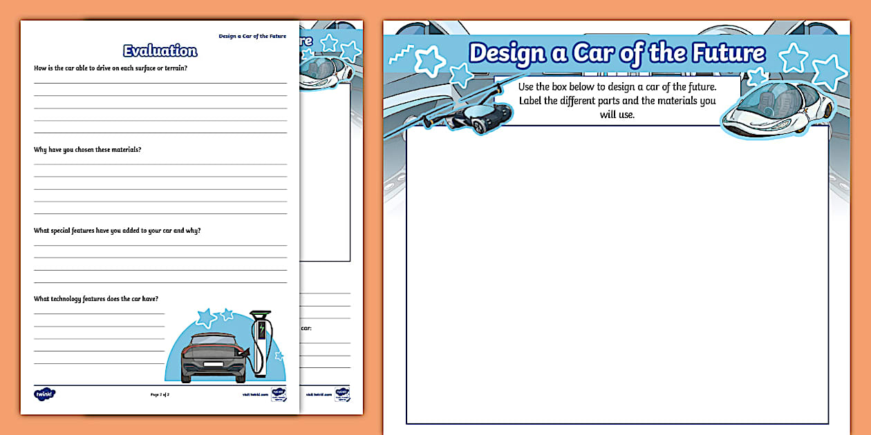 The Car of the Future Worksheet - Twinkl - KS2 - Twinkl