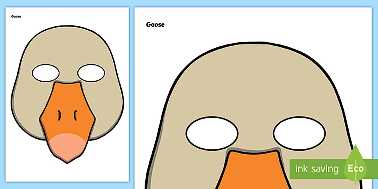Goose Role Play Mask (teacher made) - Twinkl
