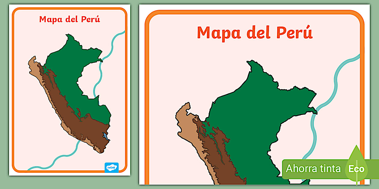 Mapa de la costa sierra y selva del Perú | Twinkl - Twinkl