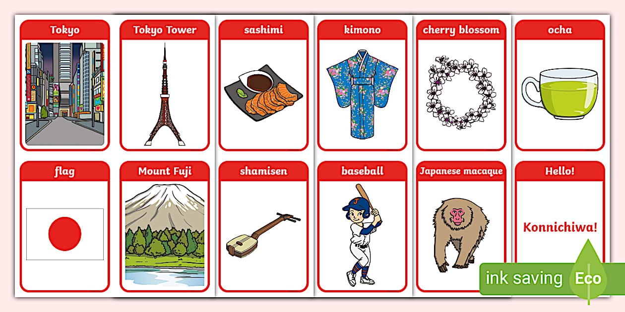 Japan Flashcards - Twinkl - KS1