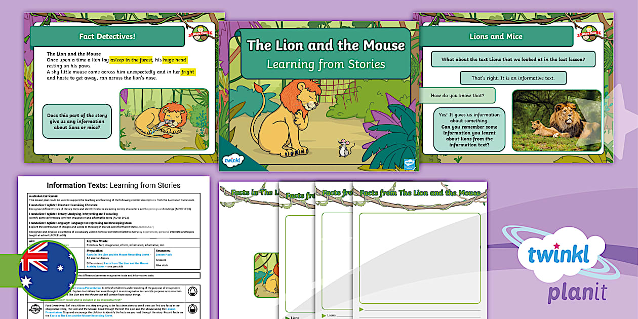 Foundation The Lion and the Mouse Information Texts Lesson 2