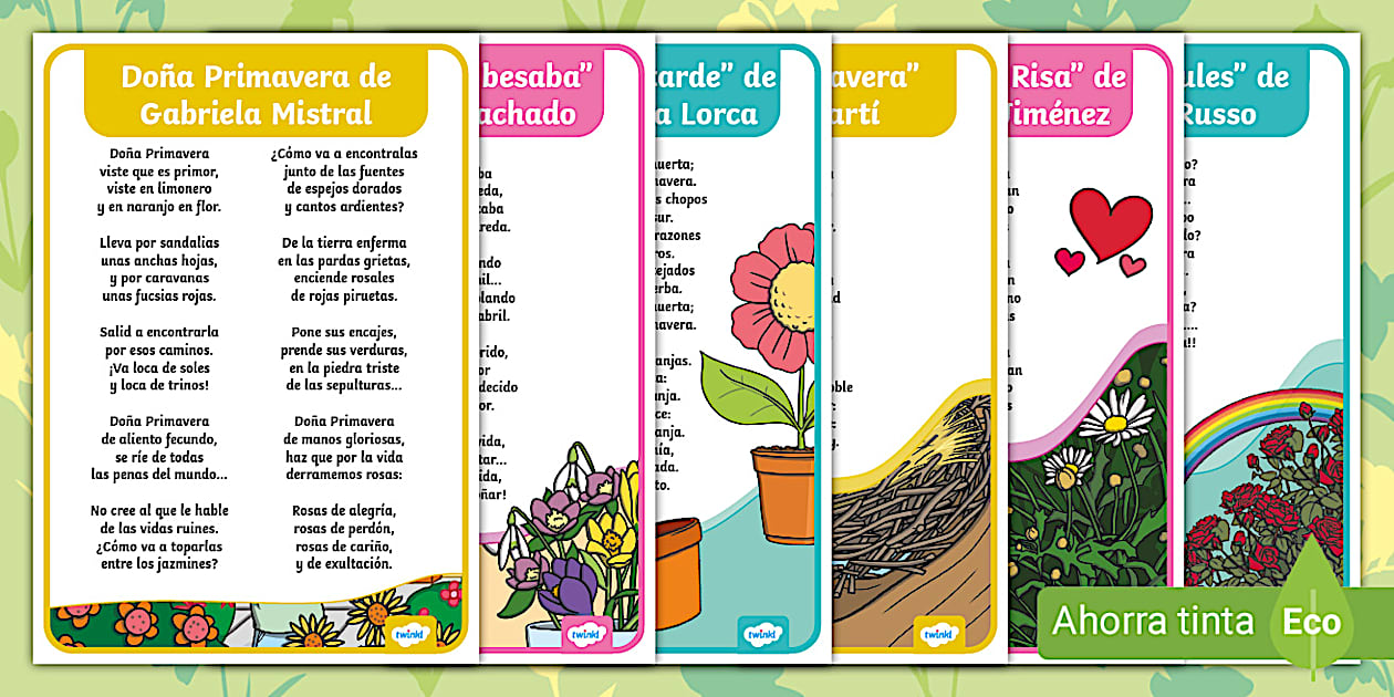 Elige tu poesía de la primavera favorita - Twinkl Perú