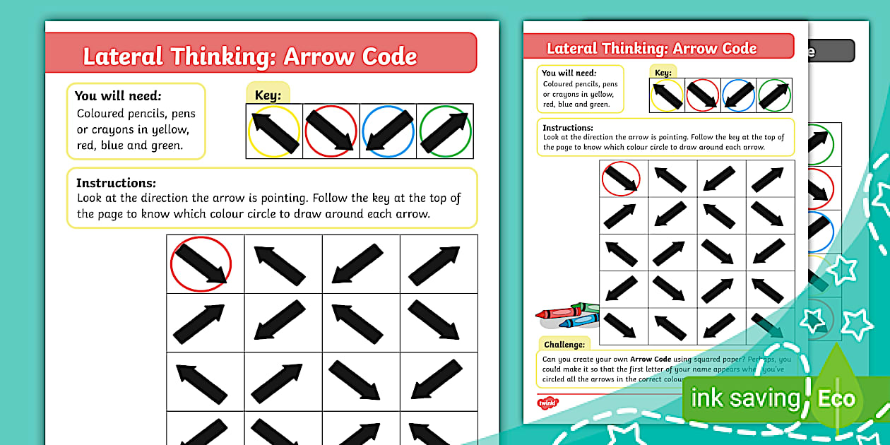 Lateral Thinking: Arrow Code - Twinkl