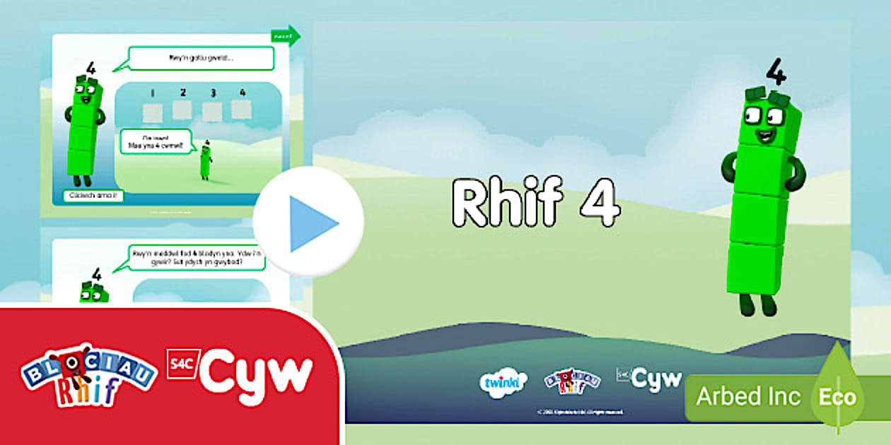 FREE! - Blociau Rhif: Pŵerbwynt Rhif Pedwar Sgwâr Fel Fi